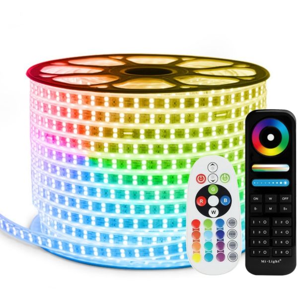 RGB LED Strip 220V – 10m tot 50m – Dubbele Rij – IP65 – Plug & Play