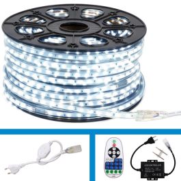 LED Strip Wit - 15 meter in een ROL - 220V - 5050 SMD - 60L/M - IP65