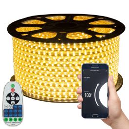 LED Strip Warm wit - 15 meter in een ROL - 220V - 5050 SMD - 60L/M ...